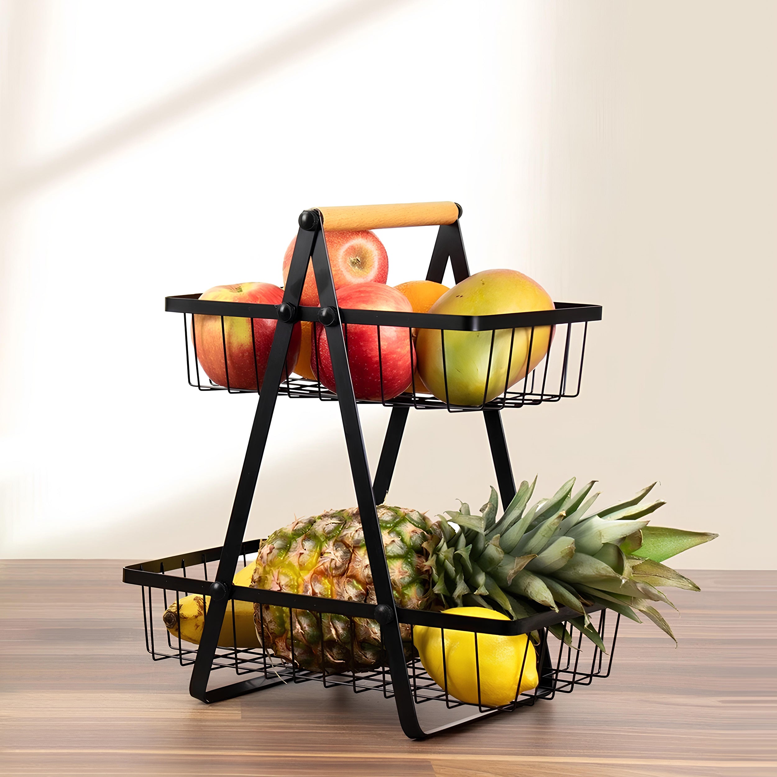 2-Tier Carry and Serve Fruit Basket by Matrix – All-In-One Store