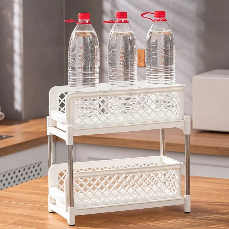 2 - Tier slide Storage Organizer – All-In-One Store