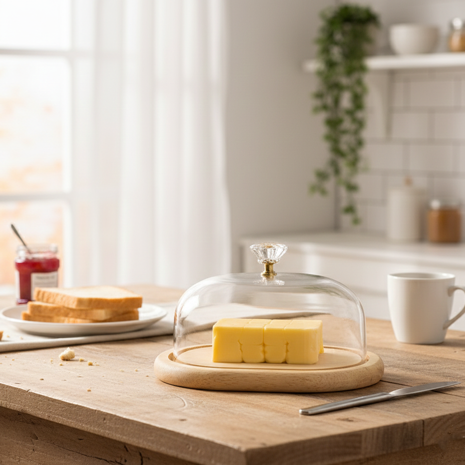 Wooden Butter Dish with Acrylic Lid (2161) by Limon – All-In-One Store