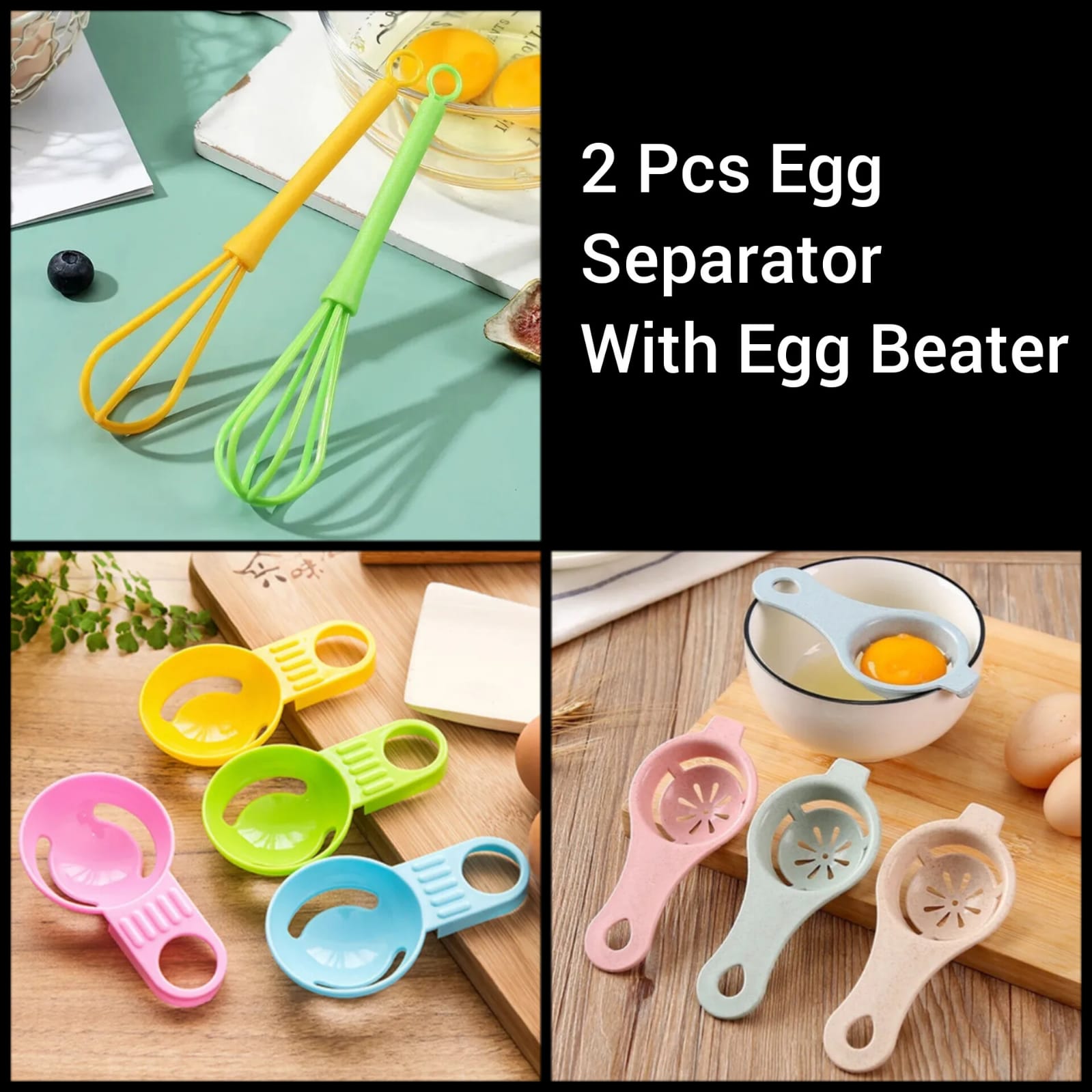 Egg Yolk Separator With Egg Beater – All-In-One Store