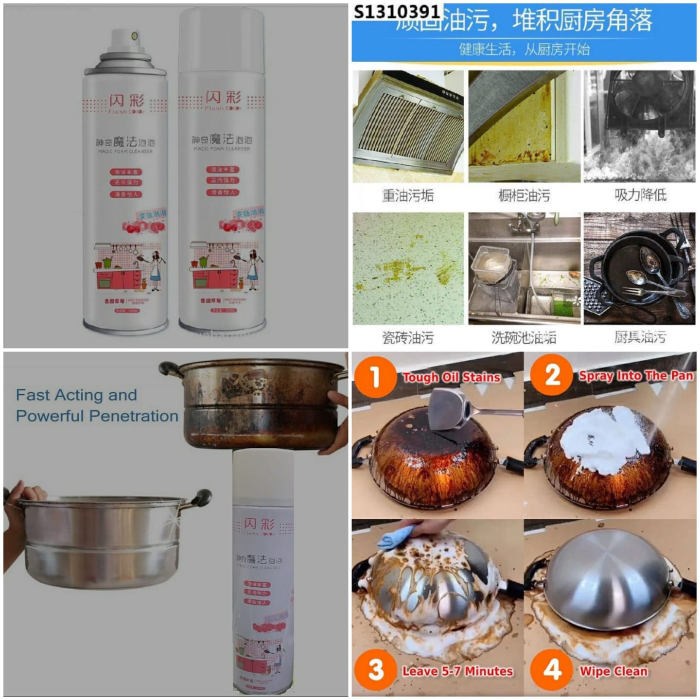 Kitchen Cleaning Spray (500ml) – All-In-One Store